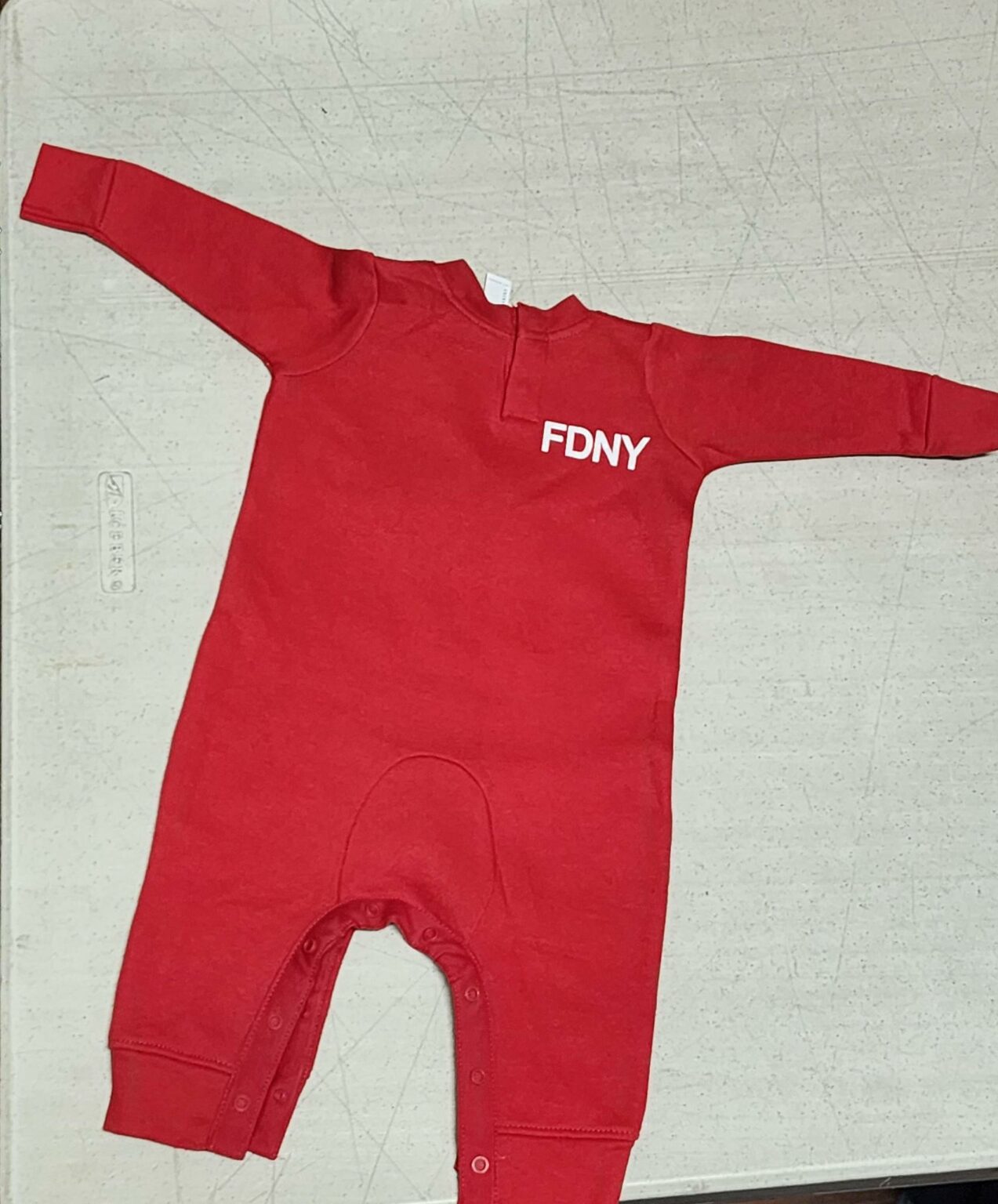 Baby red onesies KEEP BACK 200 FEET - FDNY Shop