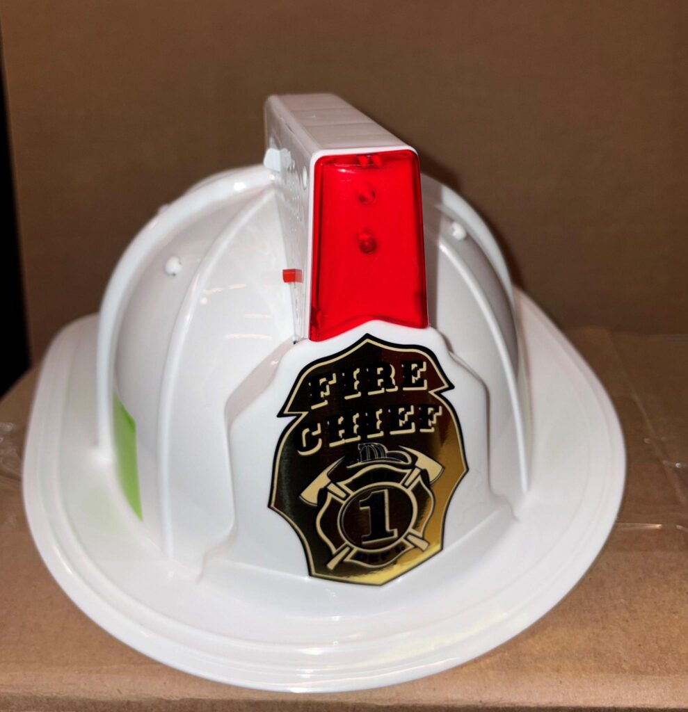 Fire Chief Helmet with Light (White) - FDNY Shop