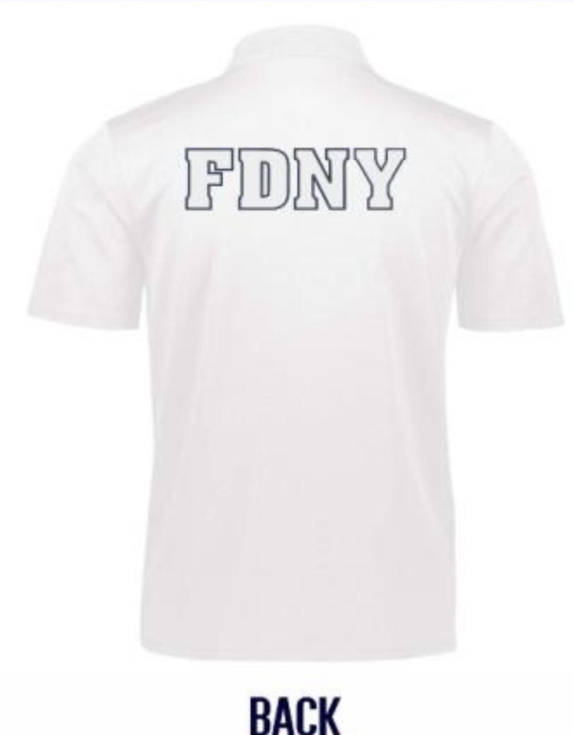 FDNY LIMITED POLO SHIRTS-WHITE