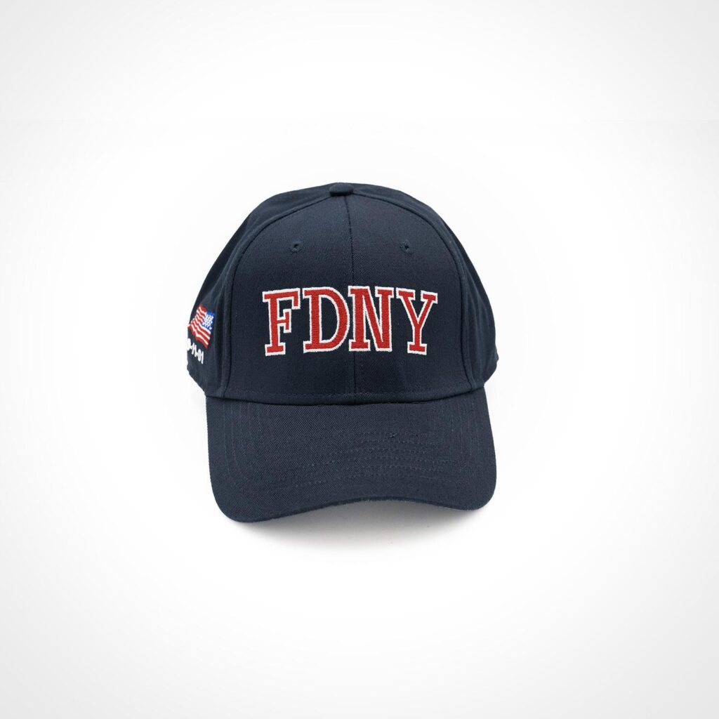 FDNY 9/11 Flag Baseball Cap in Black