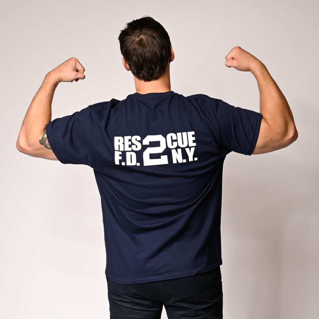 FDNY Rescue 2 House T-Shirt (Navy) - FDNY Shop